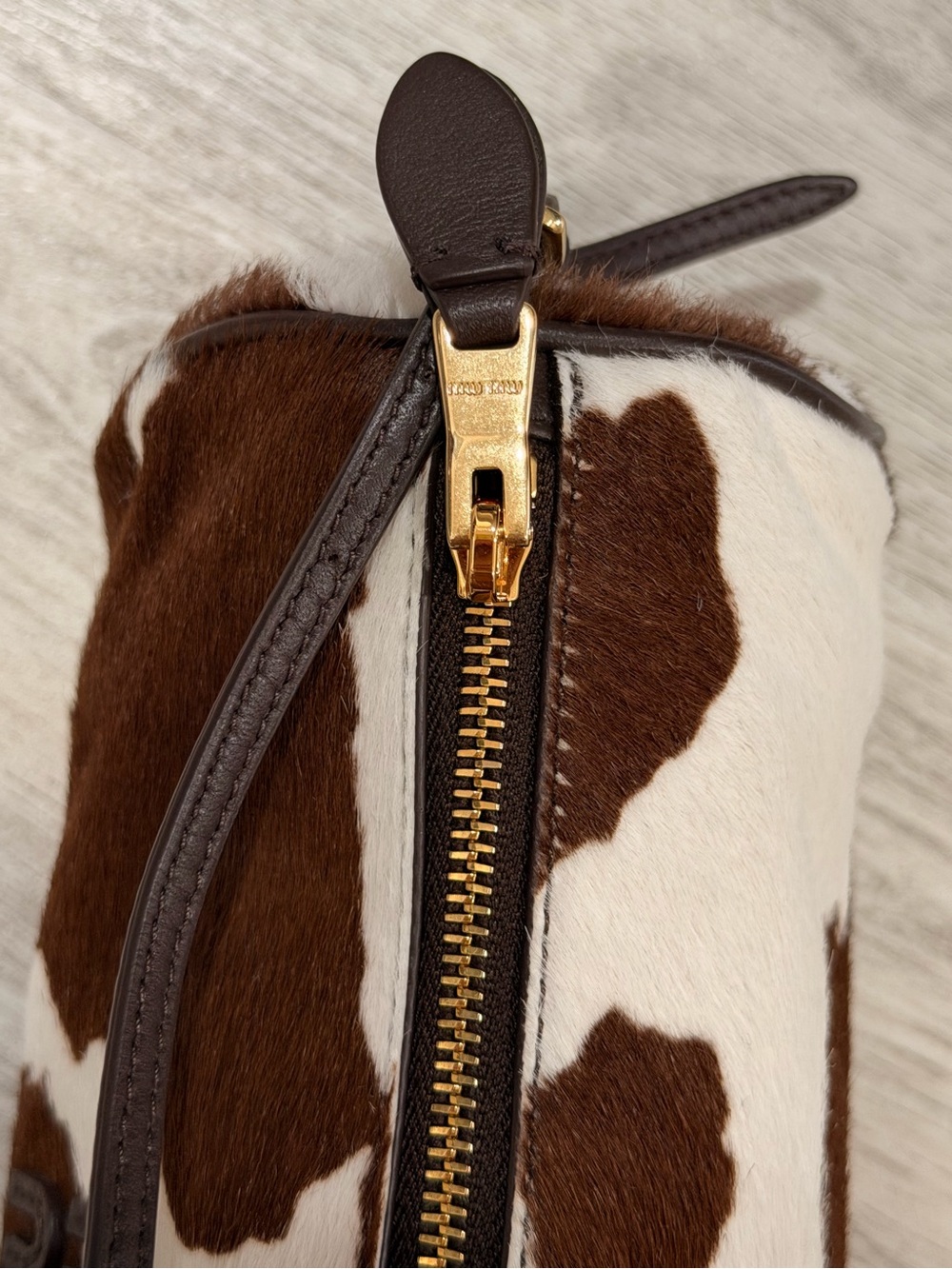Miu Miu | Bags | Exclusive Miu Miu Calf Hair Cow Print Pouch | Poshmark